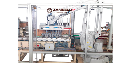 Robot for inserting conical cups | Zambelli Packaging